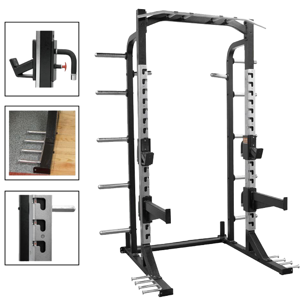 AgileFit Commercial Half Cage with Safeties | Fitness Direct